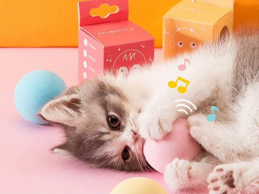 Новая Умная игрушка для кошек (интерактивный мяч )