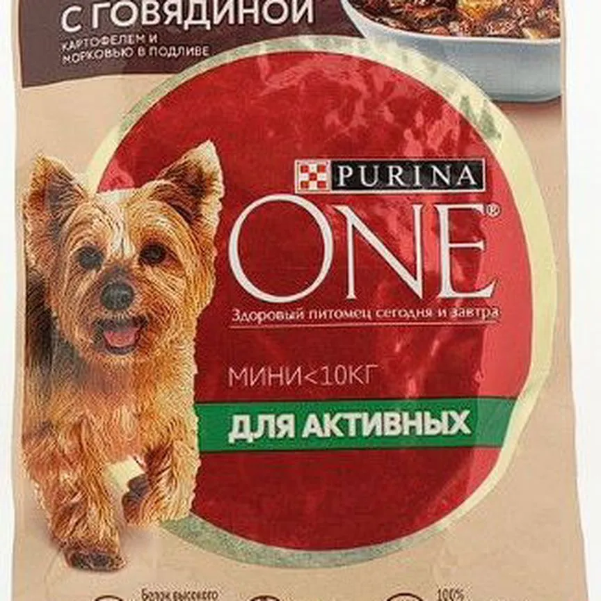 Влажный корм Purina One mini для активных собак, г