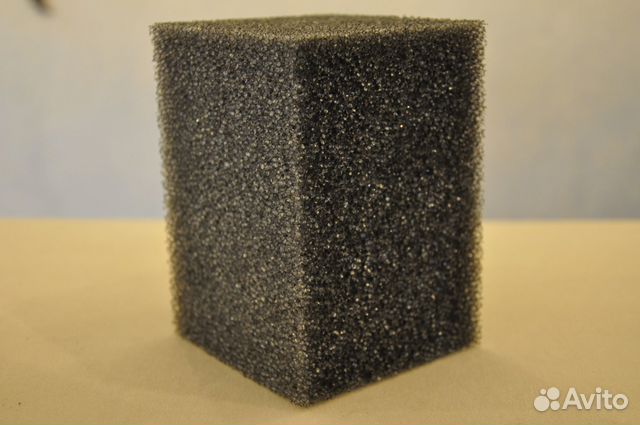 Губка-фильтр крупнопористая 100*140 (черный)