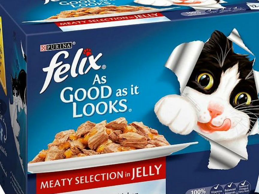 Влажный корм для кошек Felix все вкусы доставка