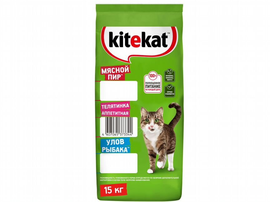 Сухой корм Kitekat для взрослых кошек 15кг