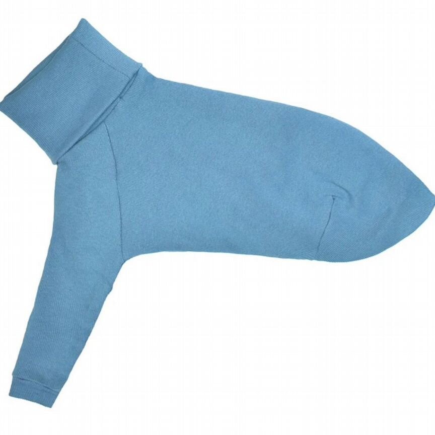 Водолазка для собак голубая 39-43см по спинке