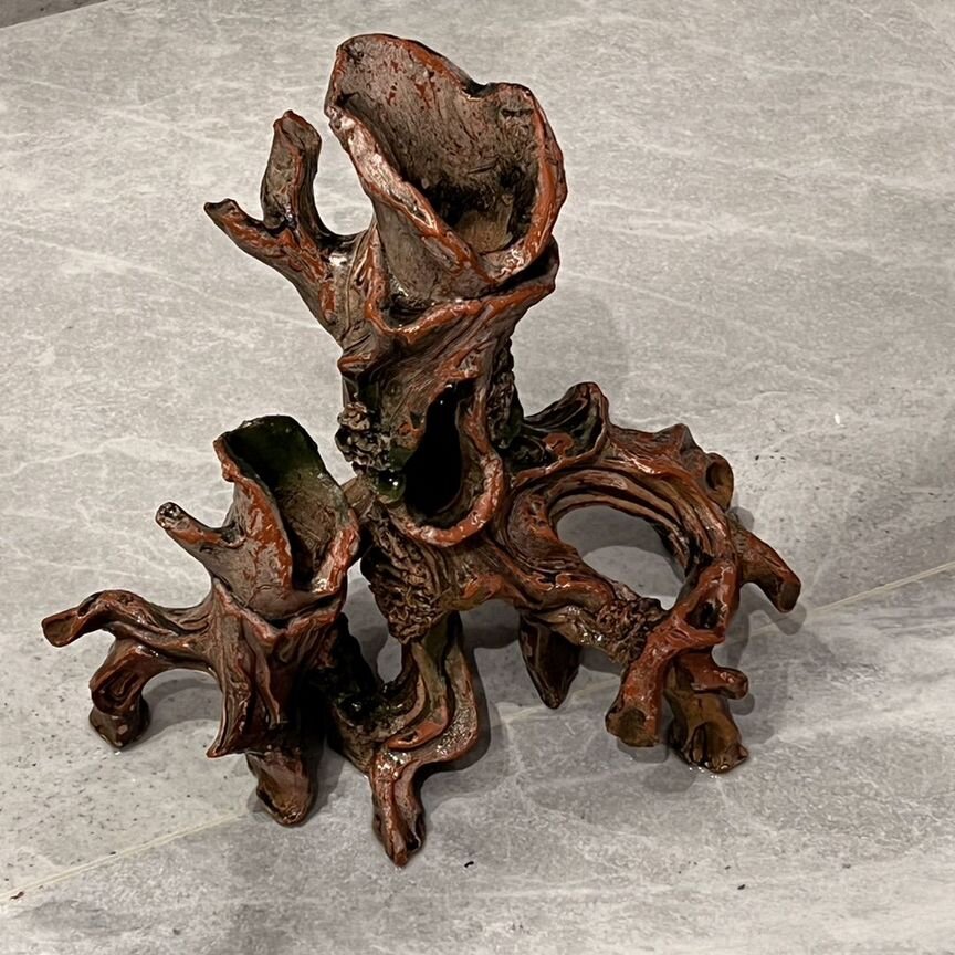 Коряга в аквариум керамическая