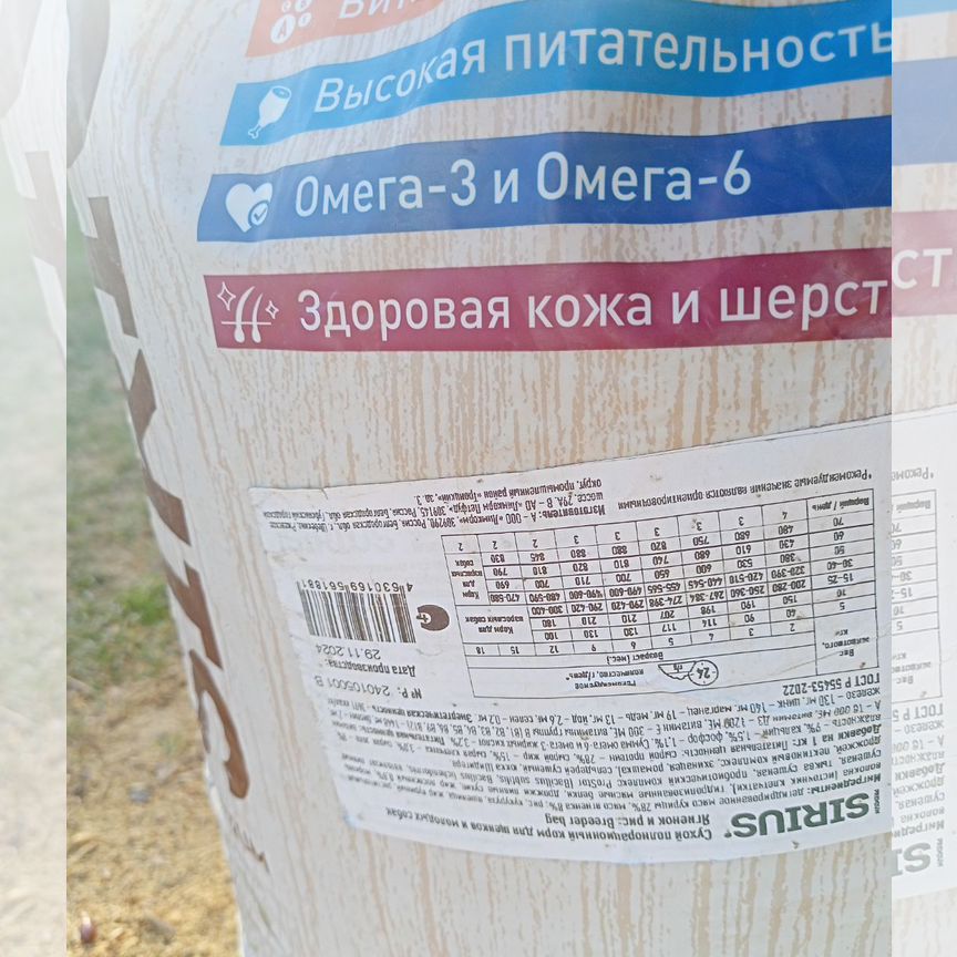 Сухой корм для собак