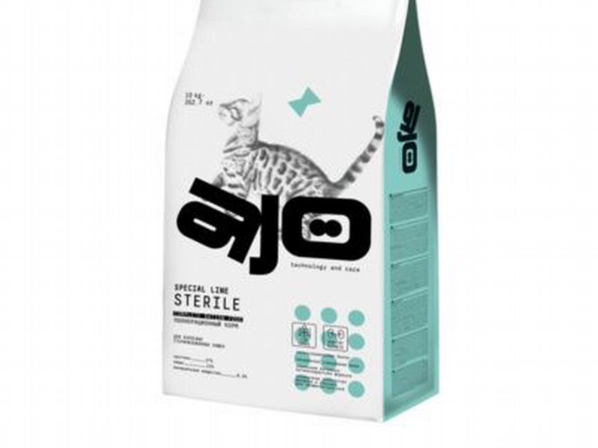 Корм для кошек AJO Sterile 10кг