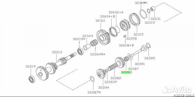 Подшипник игольчатый МКПП nissan atlas F23 TD27/co купить в Южно-Сахалинске NISSAN 32283-86400 ...