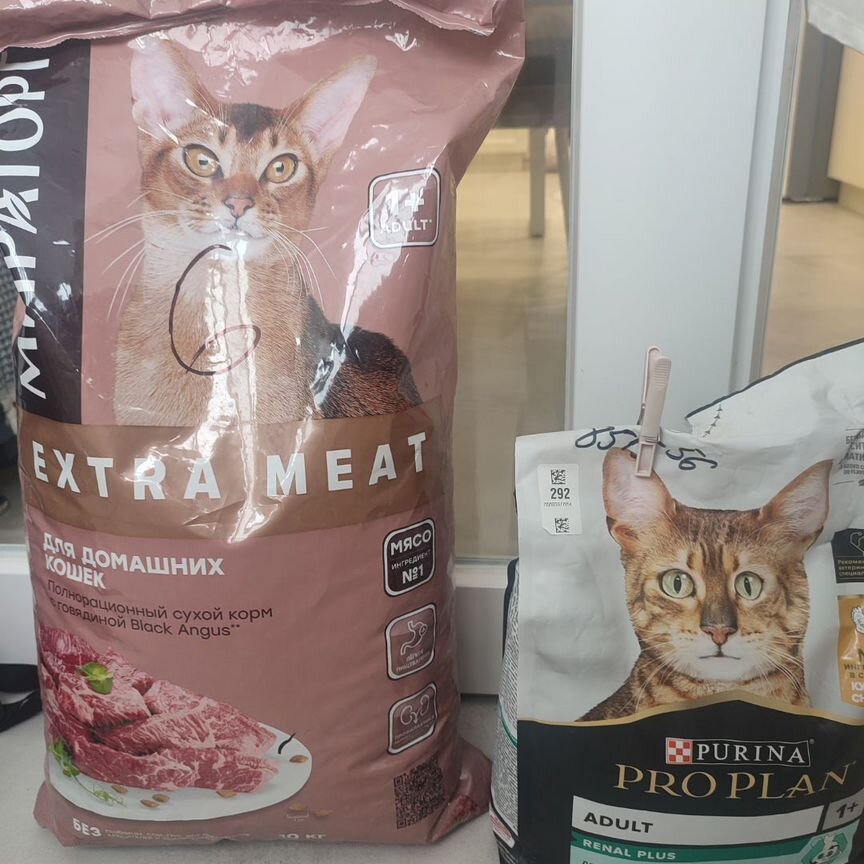 Корм для кошек Мираторг и Proplan renal