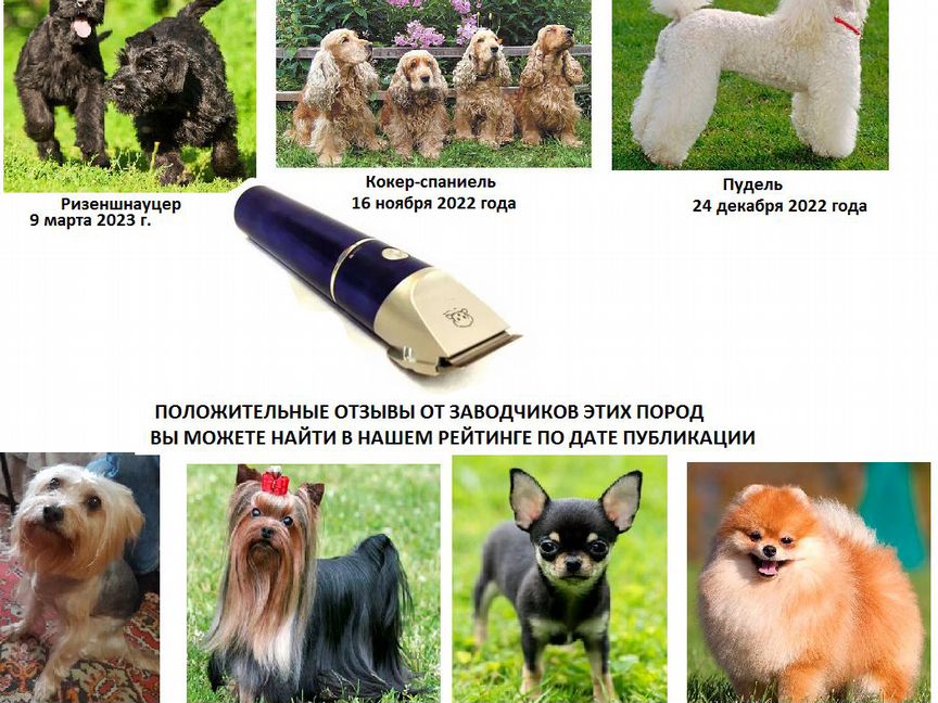 Машинка для стрижки животных стрижёт любую шерсть