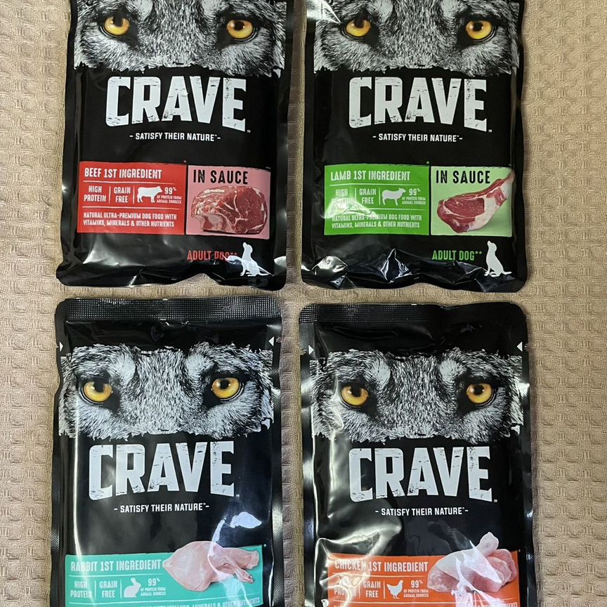Влажный корм для собак crave, мнямс, инаба