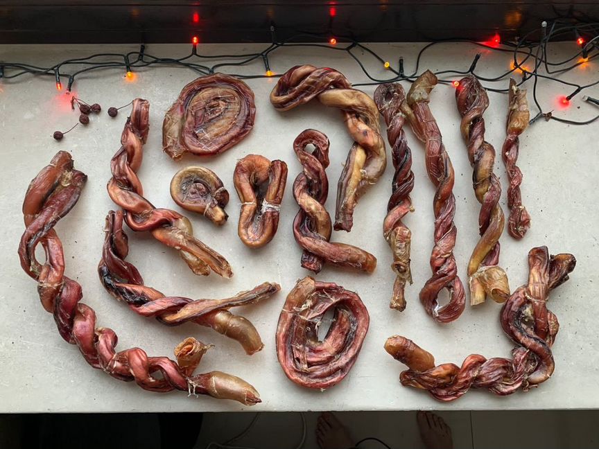 Бычий и бараний корень сушеный лакомство для собак