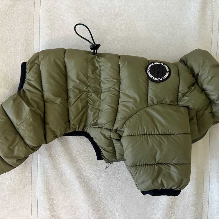 Комбинезон хаки для собак Puppia