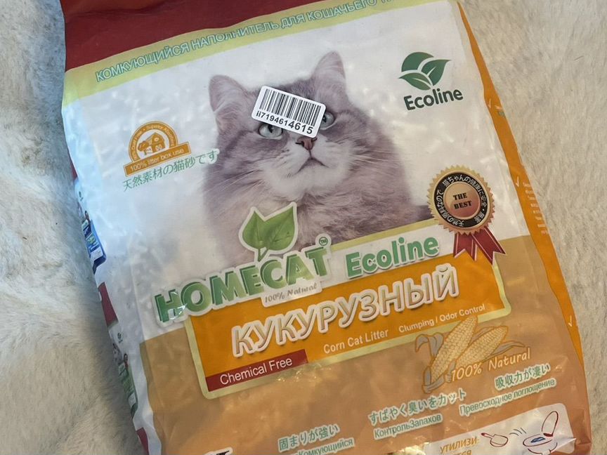 Наполнитель кукурузный homecat 6л