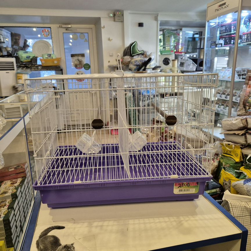 Клетка для птиц двойная с перегородкой