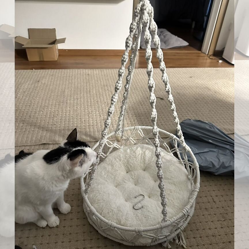 Гамак для кошек макраме