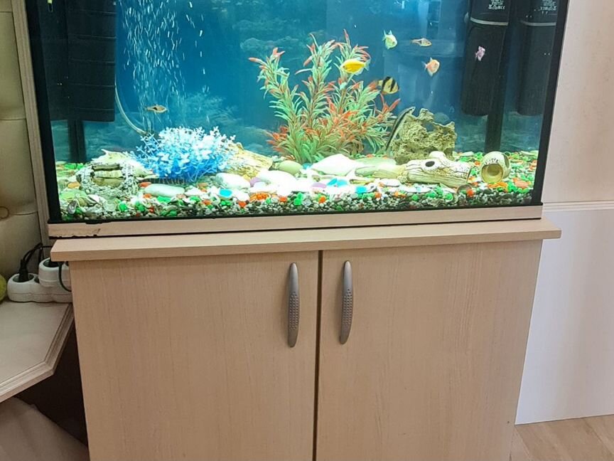 Аквариум 120 литров с рыбками