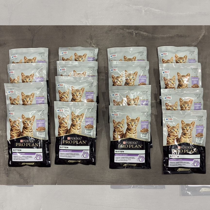 Влажный корм для котят pro plan 16 пакетиков