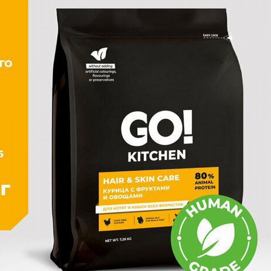 Гоу GO kitchen корм для кошек с курицей 7.26 кг