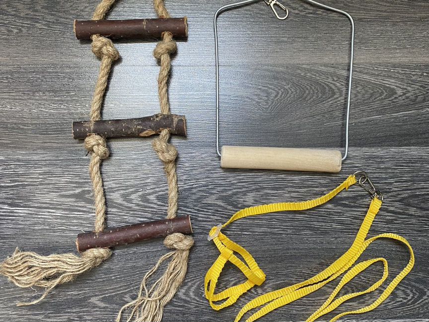 Качеля+лестница+поводок для попугая