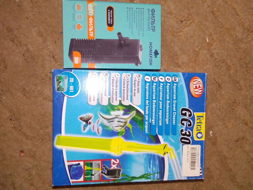 Фильтр для аквариума + сифон