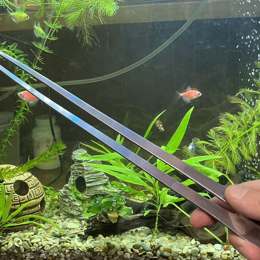 Пинцет 48 см для аквариума. Прямой. Нержавейка