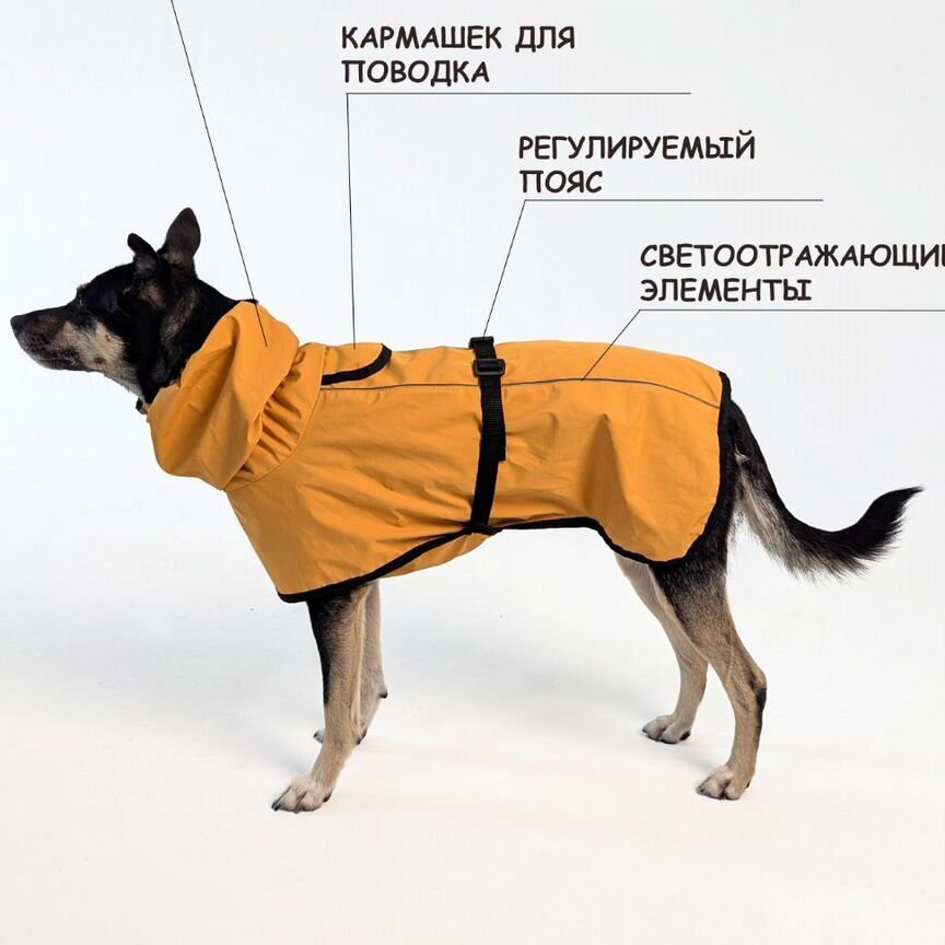 Попона-дождевик для собак средних пород