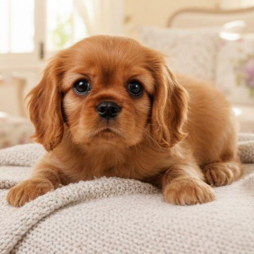 Кавалер кинг-чарльз-спаниель, щенок