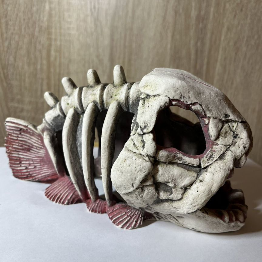 Грот для аквариума скелет рыбы