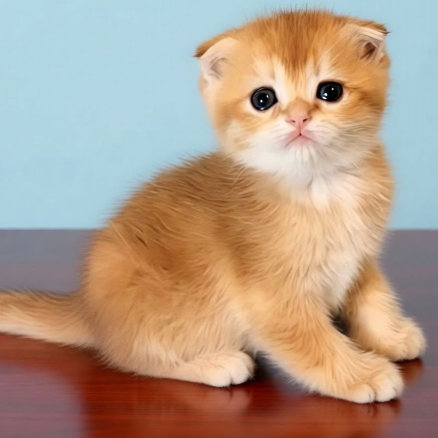 Шотландский вислоухий короткошёрстный котёнок