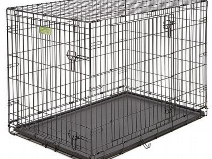 MidWest Клетка,2 двери черная iCrate 107х71х76h см