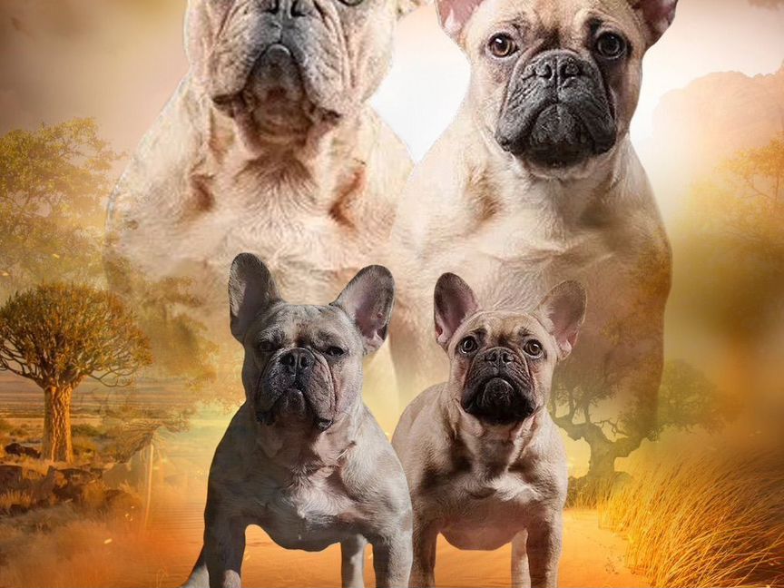 Французский бульдог лиловый мерле