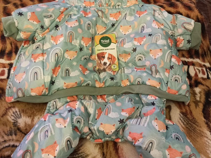 Комбинезон зимний лисята для собаки