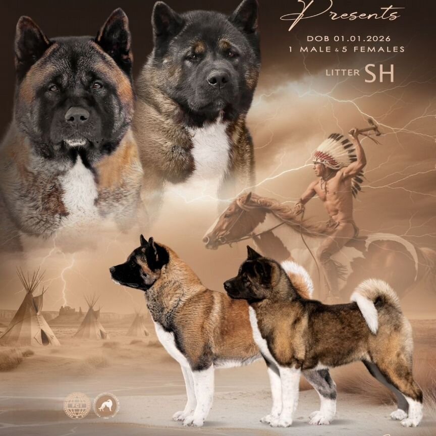 Американская акита, щенок