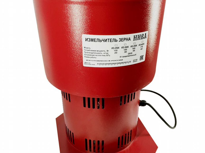 Зернодробилка "Нива" из-300К 300кг/ч 1,3кВт 10л