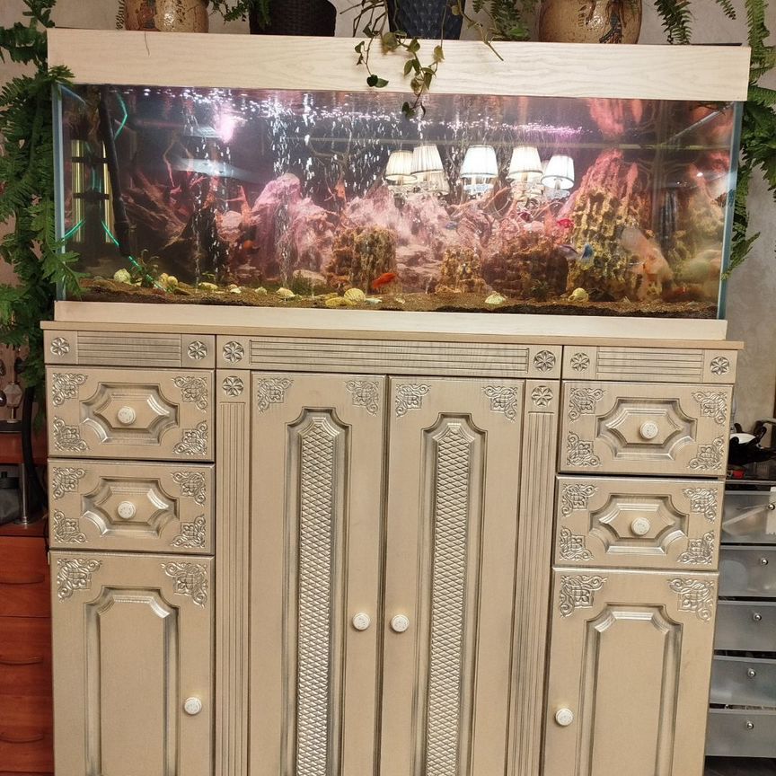 Аквариум большой с тумбой 500л