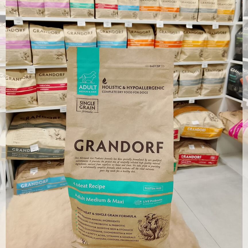 Корм для собак Grandorf 4 вида мяса, 1 кг