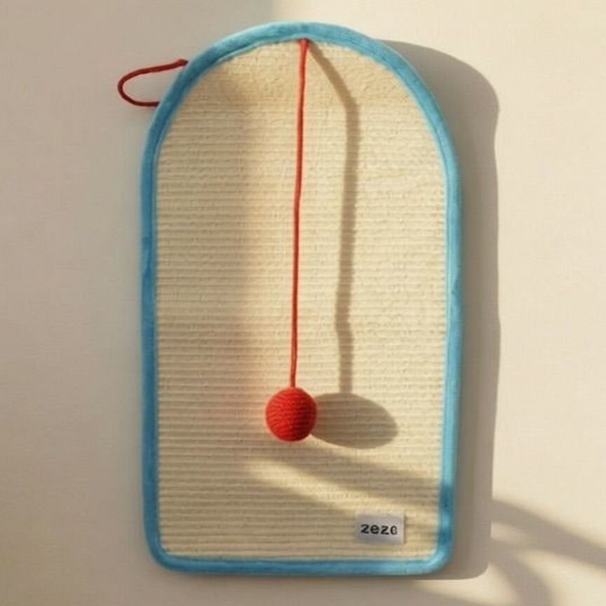 Коврик-когтеточка для кошек 50 на 30 см с игрушкой