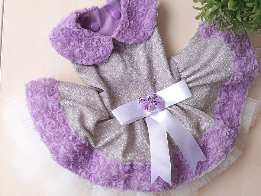 Нарядное платье на собачку S-M