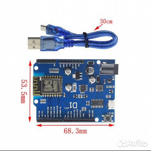 Arduino UNO R3 atmega16U2 + чип CH340G Wi-Fi купить в Москве по низкой ...