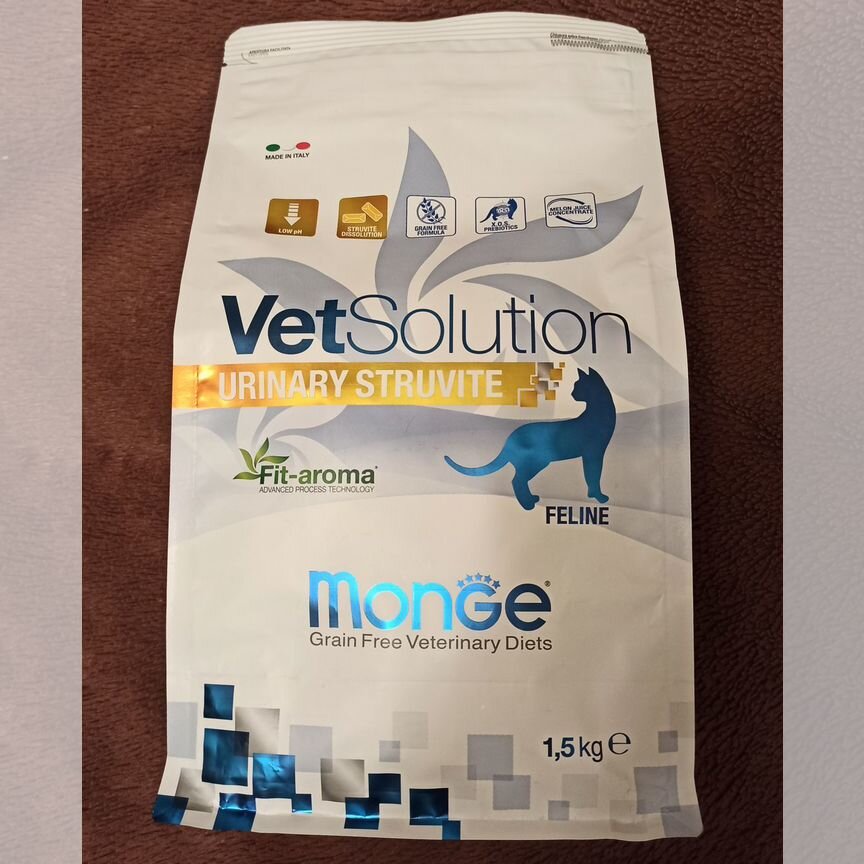 Сухой корм для кошек Monge Urinary Struvite, 1.5кг