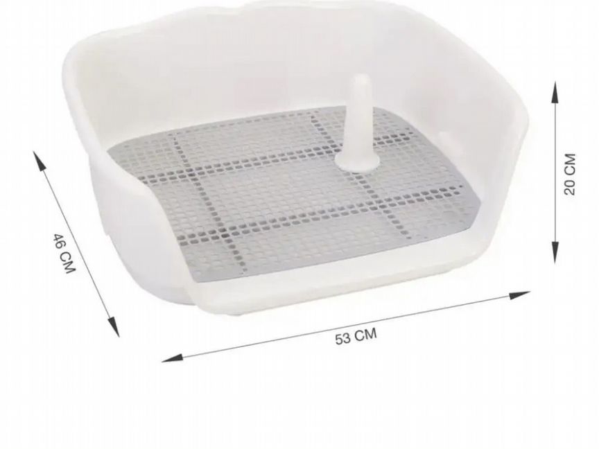 Лоток для собак с высокими бортиками и сеткой