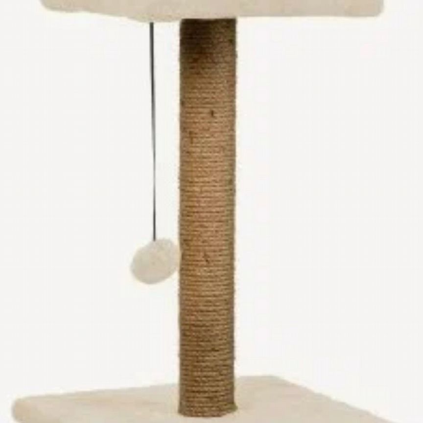 Когтеточка-столбик с полкой-лежанкой