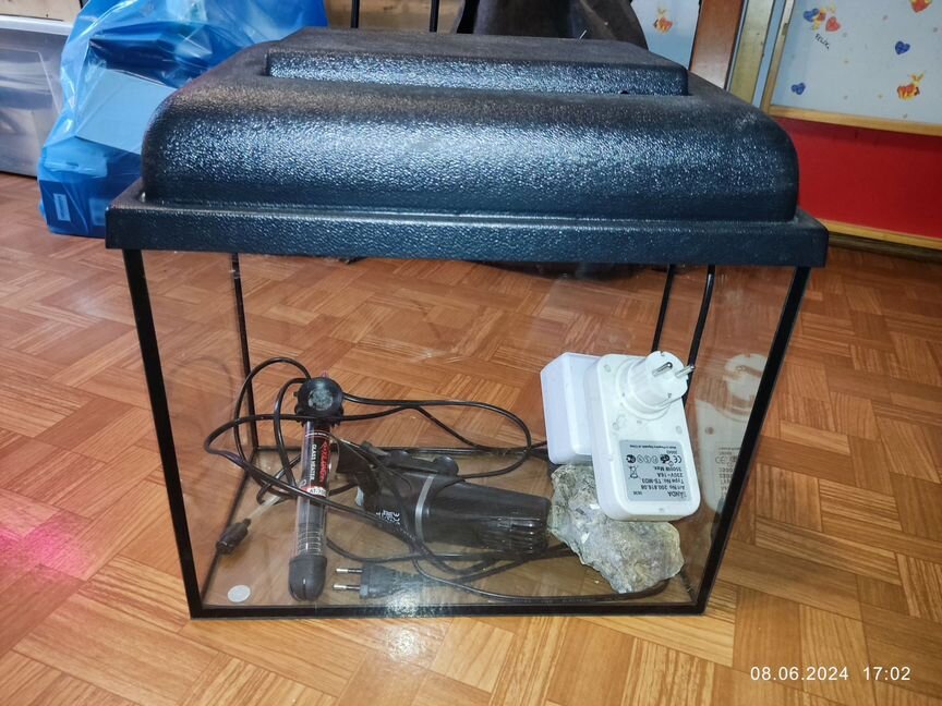 Аквариум 30 литров с подсветкой грелкой и фильтром