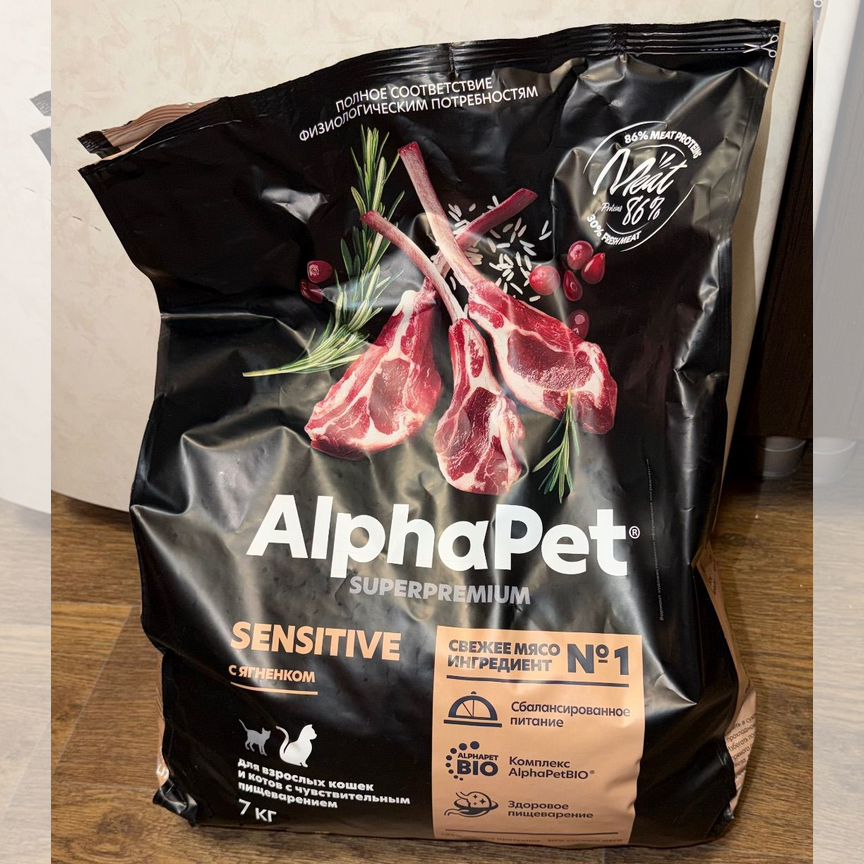 Корм для кошек alphapet 7 кг