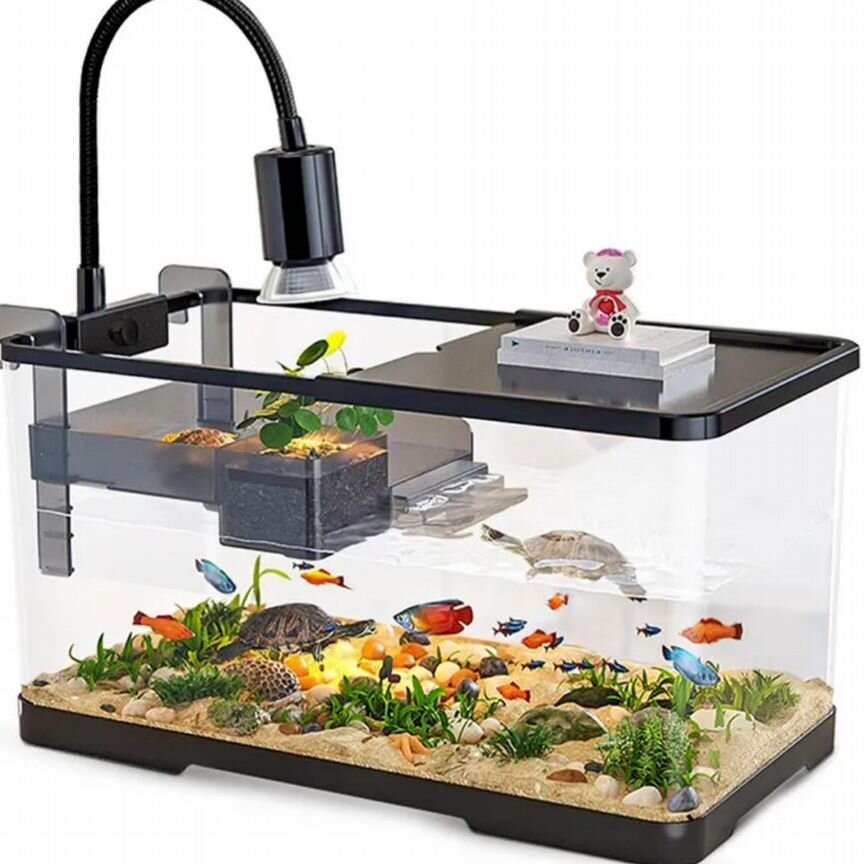 Аквариум с аксессуарами новый