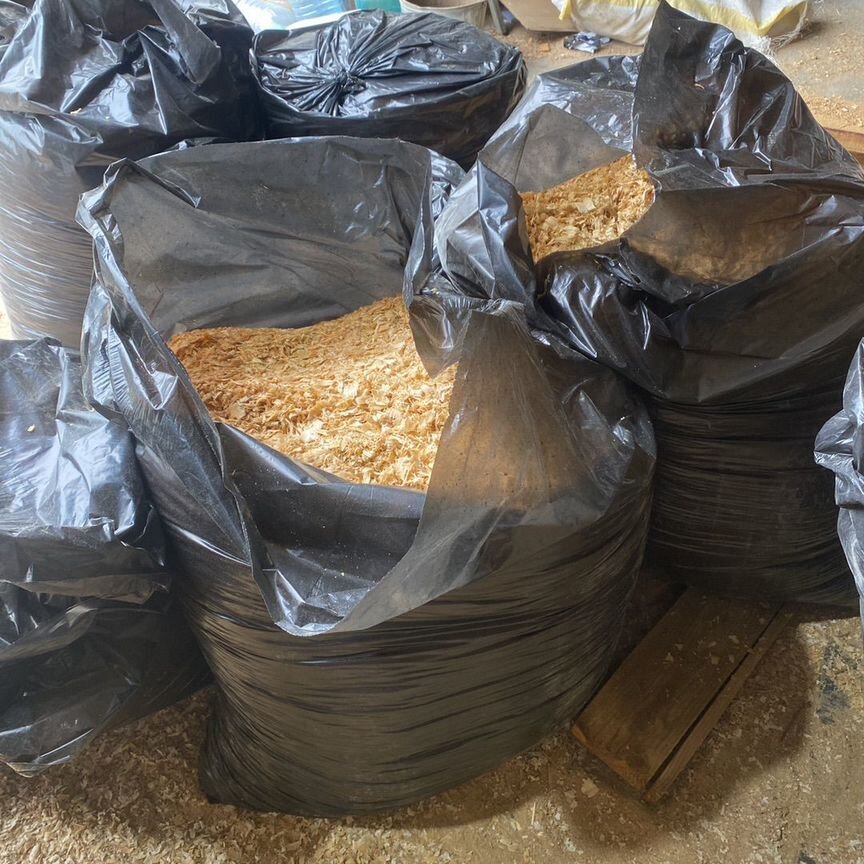 Опилки стружка в мешках