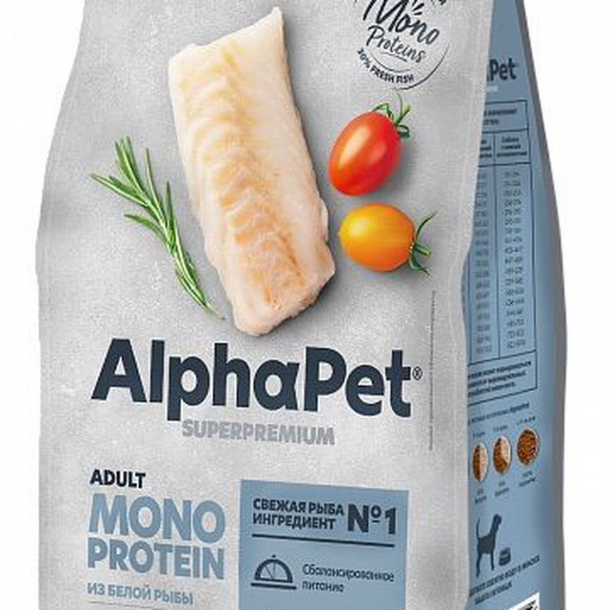 Альфа Пет Монопротеин-Белая раба-12 кг