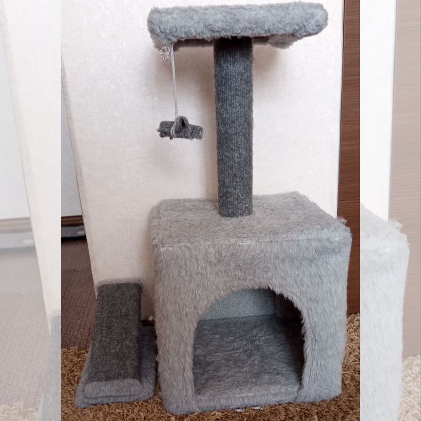 Когтеточка для кошек с лежанкой