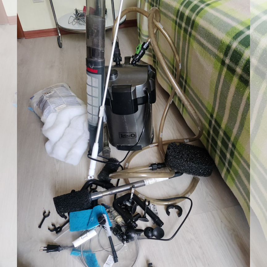 Фильтр внешний и очиститель грунта на батарейках