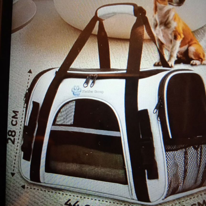 Переноска для мелких животные с лежанкой новая