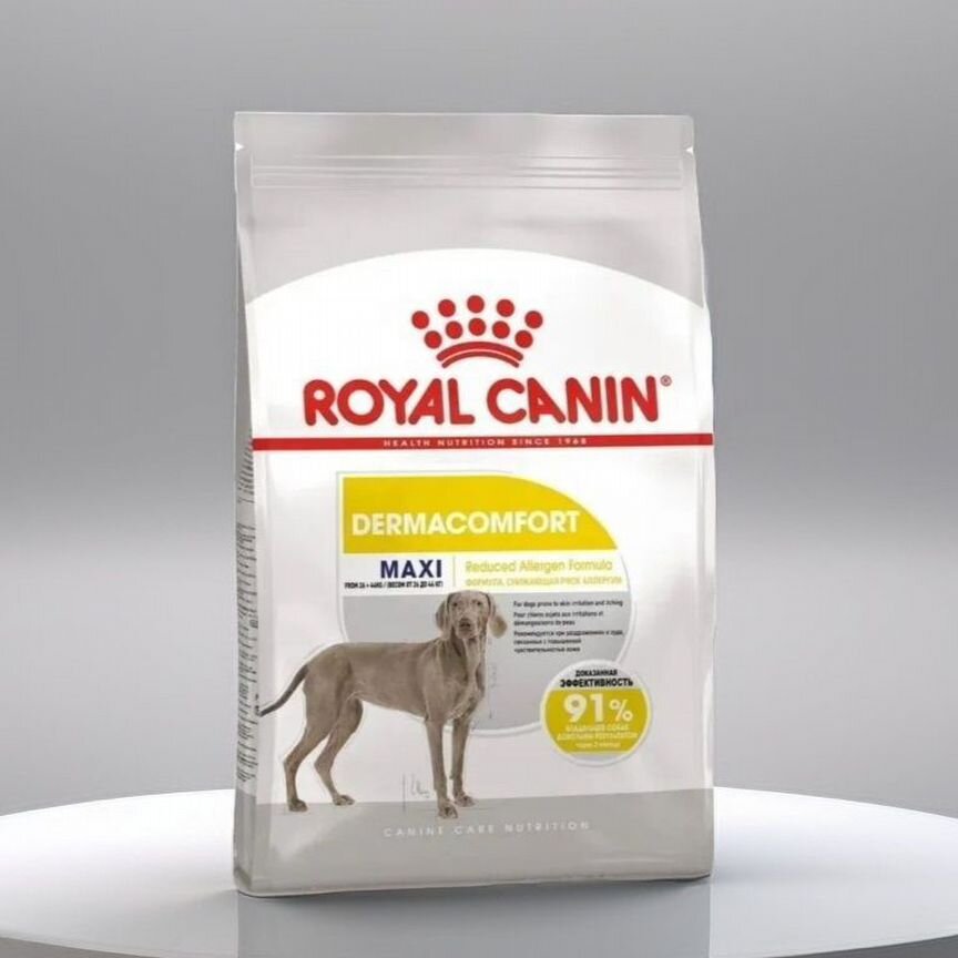 Сухой корм 3кг Royal Canin dermacomfort maxi